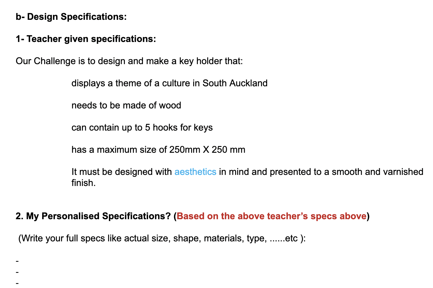 Course: 8 Technology | MHOL
